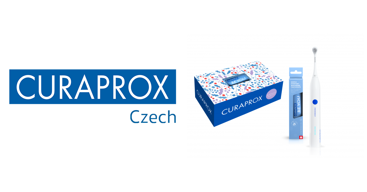 Hydrosonický kartáček EASY - dárkové balení + pasta BE YOU modrá | CURAPROX